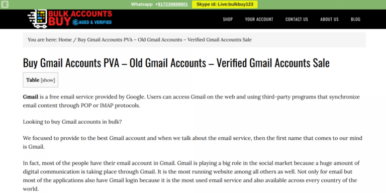 10 Best Sites to Buy Gmail Accounts in Bulk (Accounts for Sale) » WP ...